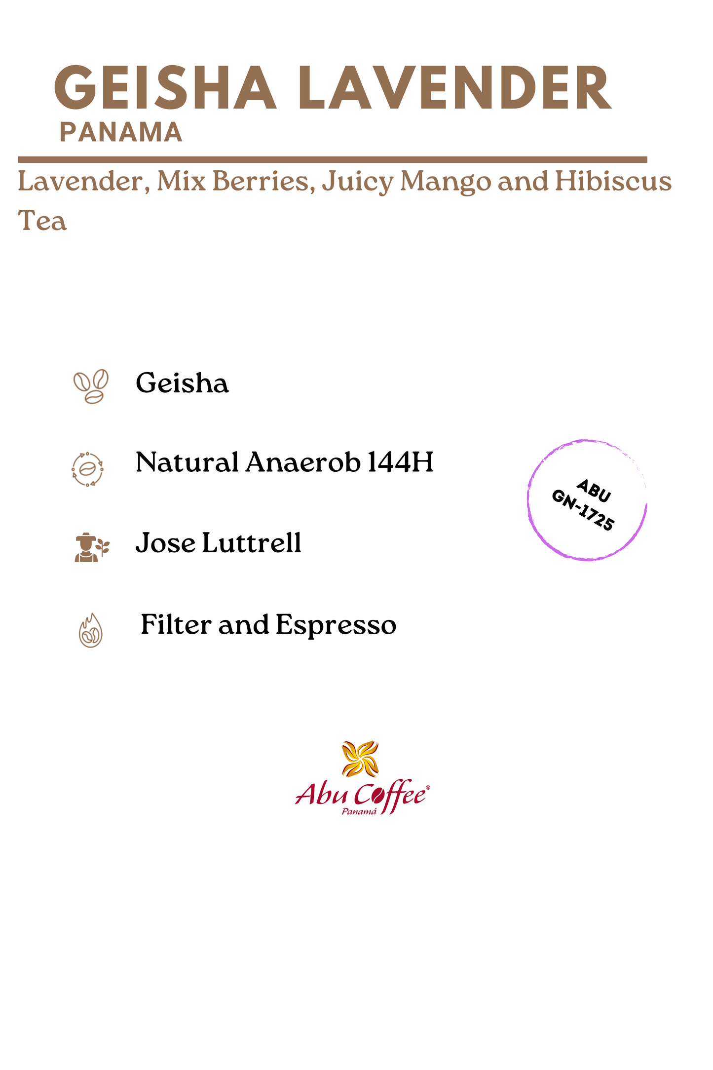 Geisha Lavender - Panama – Bon and Bean Eco-Friendly Coffee Roaster