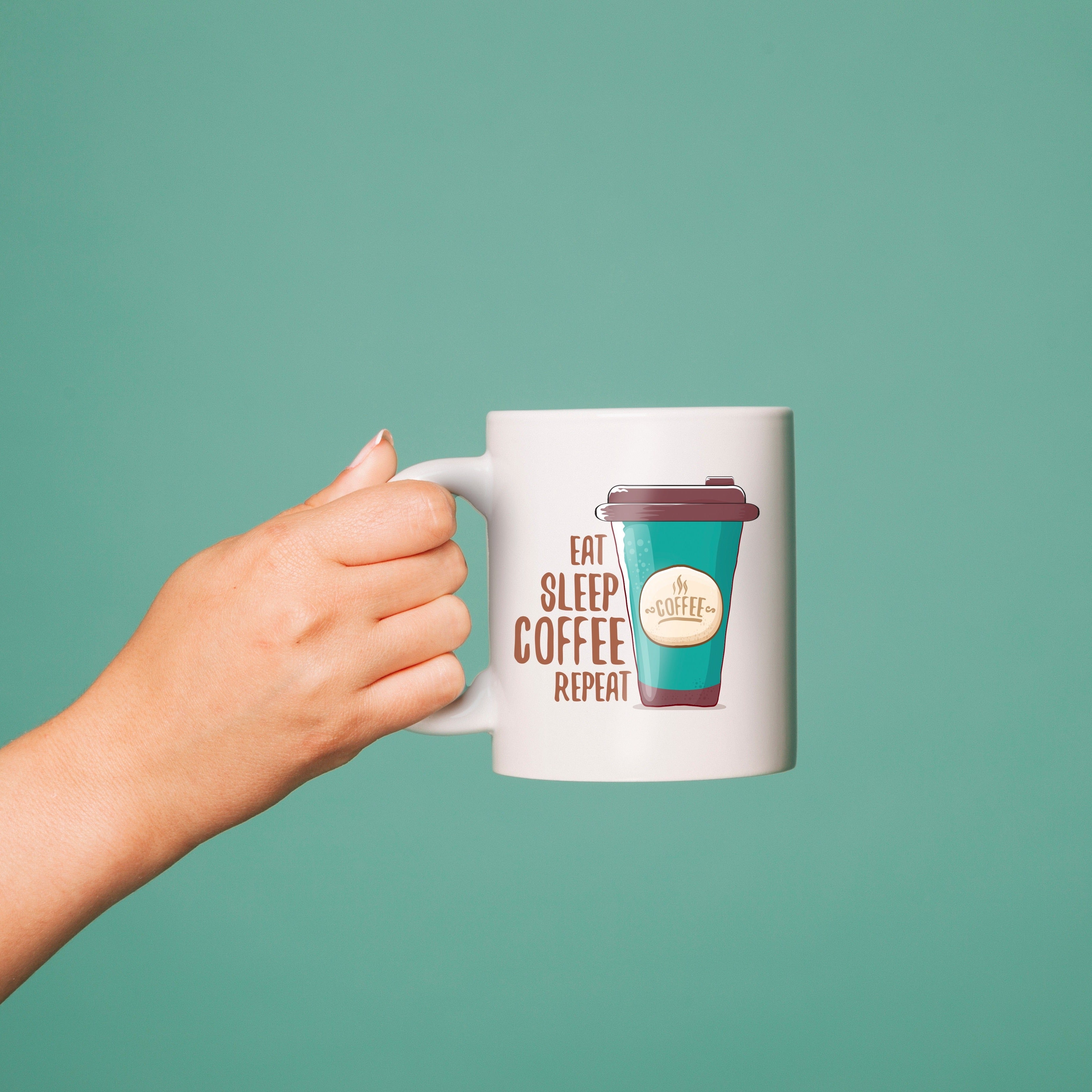 Coffee Sleep Repeat - Mug – Bon and Bean Eco-Friendly Coffee Roaster