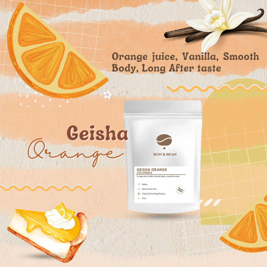Geisha Orange - Colombia – Bon and Bean Eco-Friendly Coffee Roaster